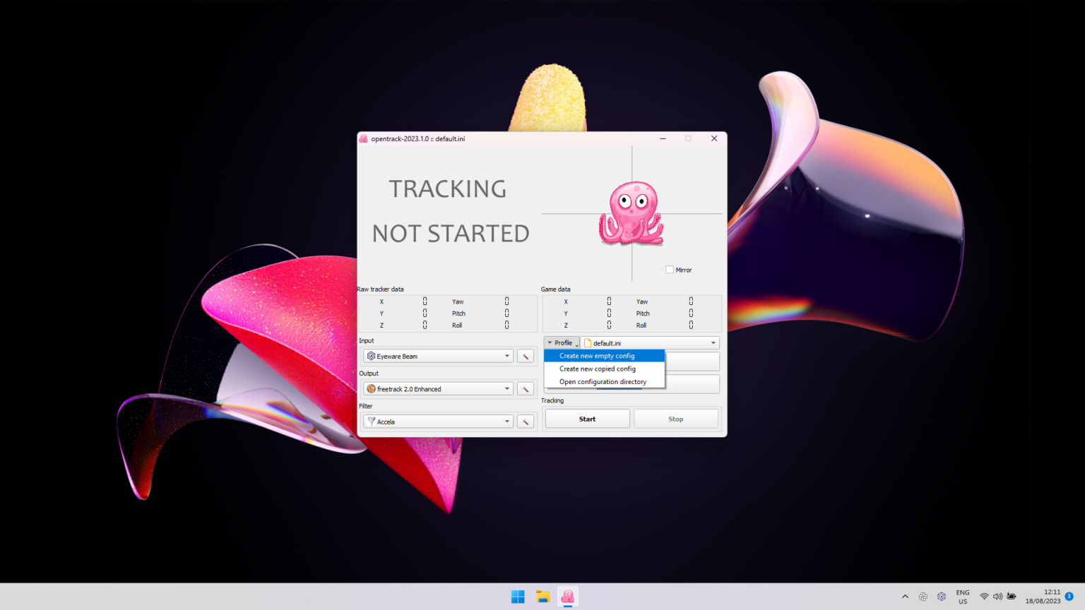 OpenTrack Extension Setup | Beam Eye Tracker
