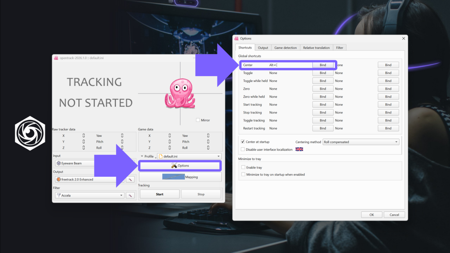 OpenTrack Extension Setup | Beam Eye Tracker